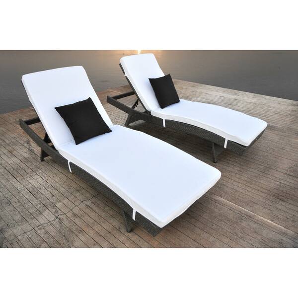 SOLIS Zori Chaise Lounge Chair - Cement Gunmetal Gray - Bed Bath ...