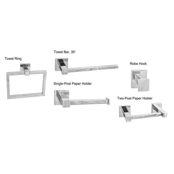Sure-Loc Vlora Modern 4-piece Bathroom Accessory Set - Bed Bath ...