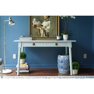 Posh Pollen Dalton Grey Writing Desk for Work Space - Bed Bath & Beyond ...