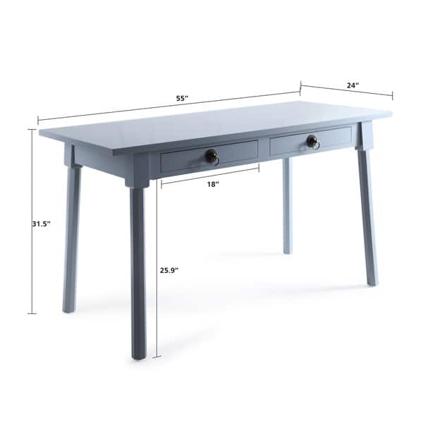 Posh Pollen Dalton Grey Writing Desk for Work Space - Bed Bath & Beyond ...