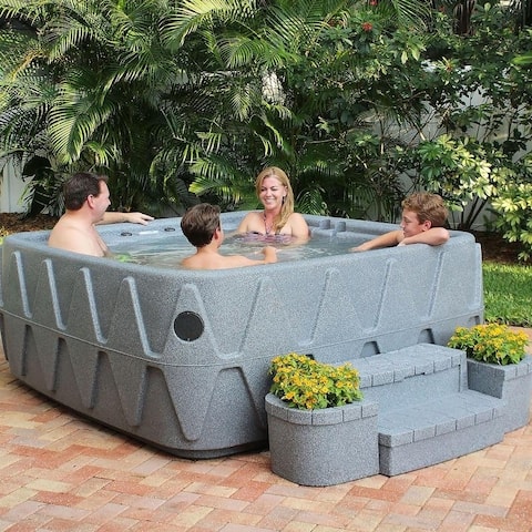 AquaRest Elite 500 5-Person Spa with 29 SS Jets, Ozone and LED Wtrfll ...