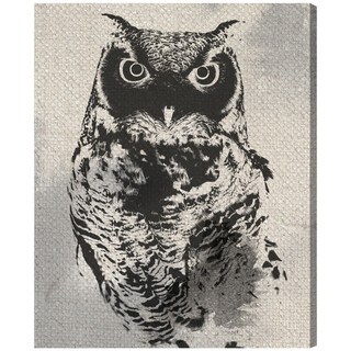 Oliver Gal 'Owl Silhouette' Animals Wall Art Canvas Print - Black ...