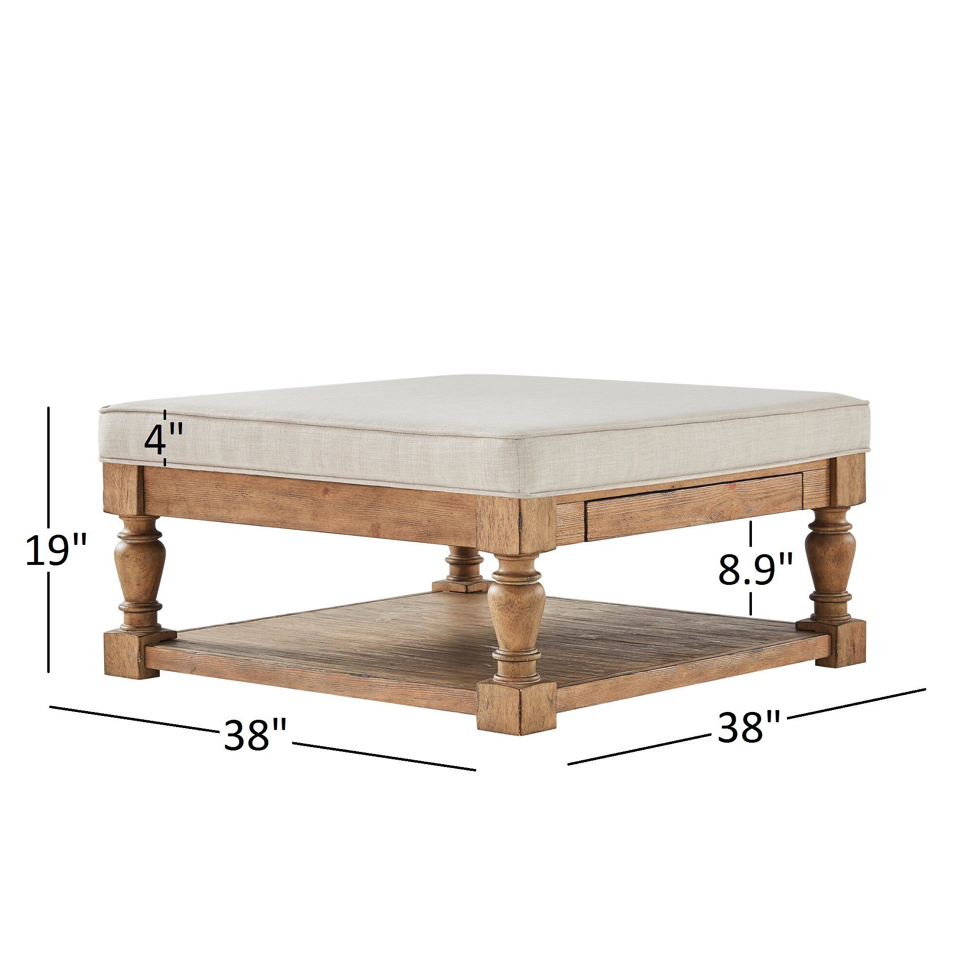 Lennon baluster ottoman store