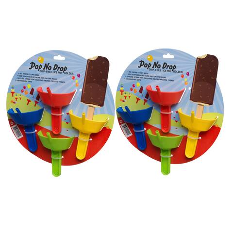 Pop No Drop Drip-Free Ice Pop Holder, 8 Pack - Overstock - 13449071