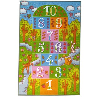 KC Cubs Playtime Collection Children's Hopscotch Educational Area Rug ...