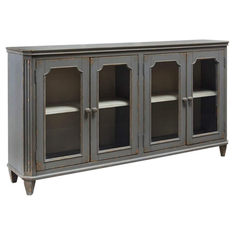 Mirimyn Antique Gray Vintage Accent Cabinet - Overstock - 13468489