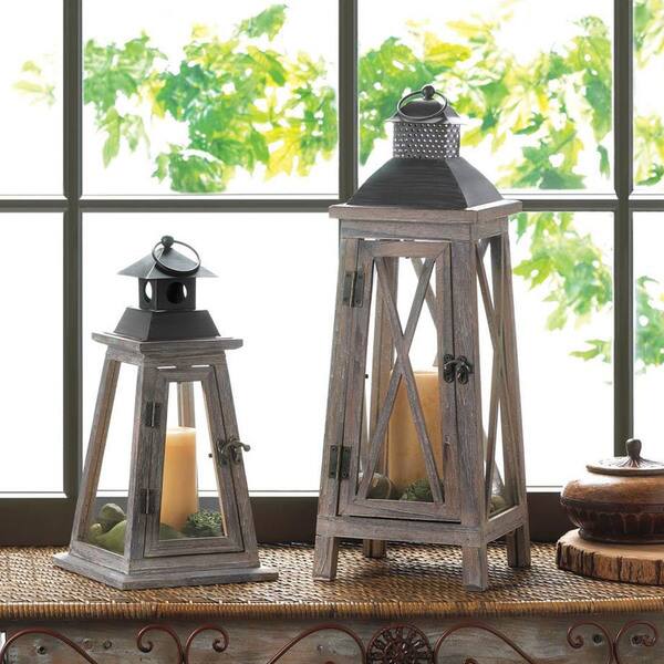 Home Locomotion X-frame Design Wooden Watchtower Candle Lantern - Bed ...