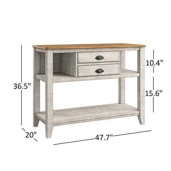 Eleanor Open Shelf Two-Tone Wood Buffet Server by iNSPIRE Q Classic ...