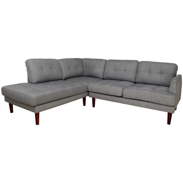 Lavin Mid Century Grey Left Chaise L Shape Sectional - Bed Bath ...