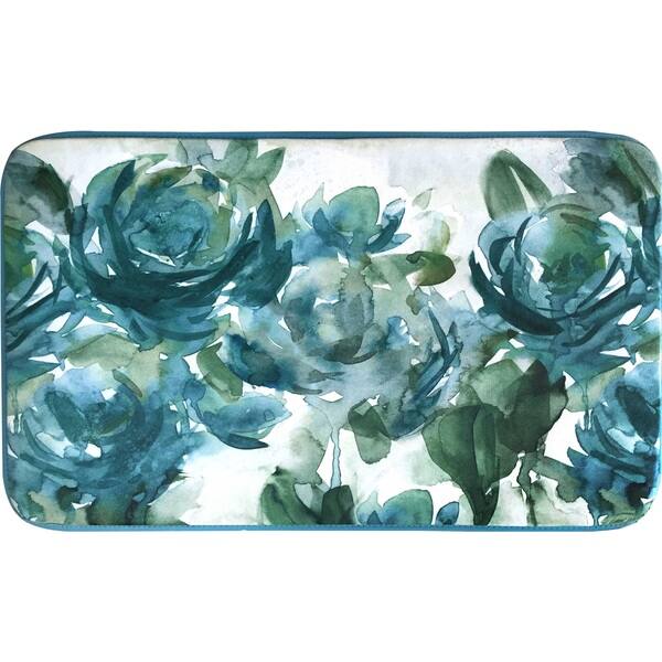 Home Dynamix Designer Chef Collection Anti-Fatigue Blue Kitchen Mat ...