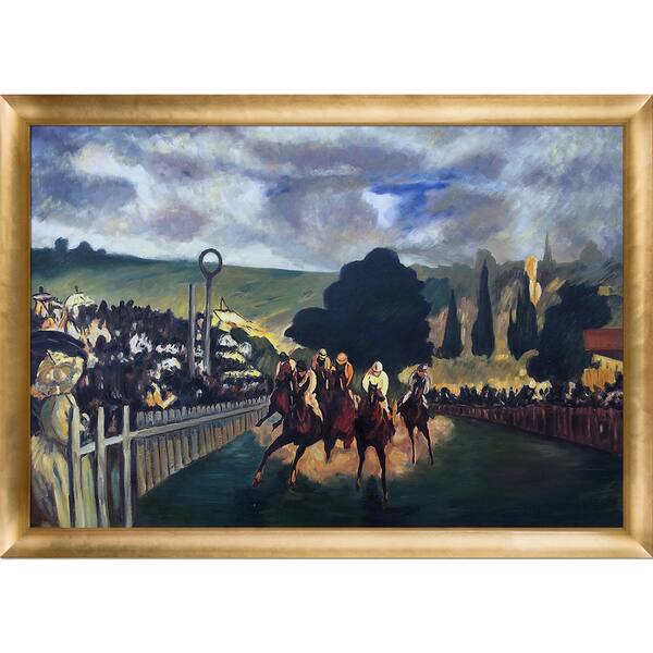 La Pastiche Edouard Manet 'Racing at Longchamp, 1864' Hand Painted ...