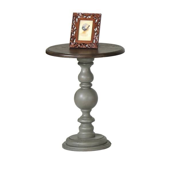The Gray Barn Alroy Downs Grey Wood Pedestal Table - Bed Bath & Beyond ...