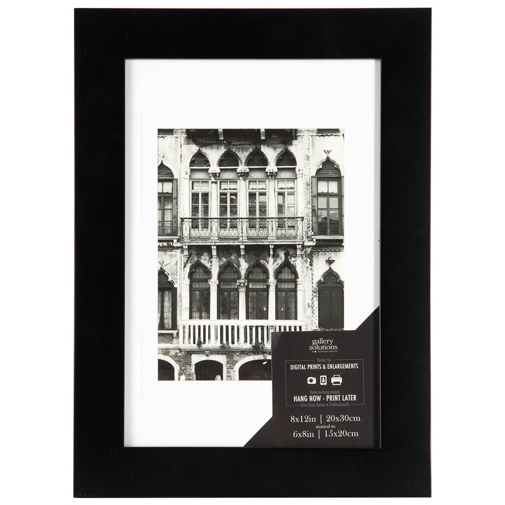 Wide Flat Black Wall Frame - Overstock - 13548130