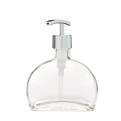 RAIL19 Half Moon Glass Soap Dispenser w/ Chrome Modern Pump - Overstock ...
