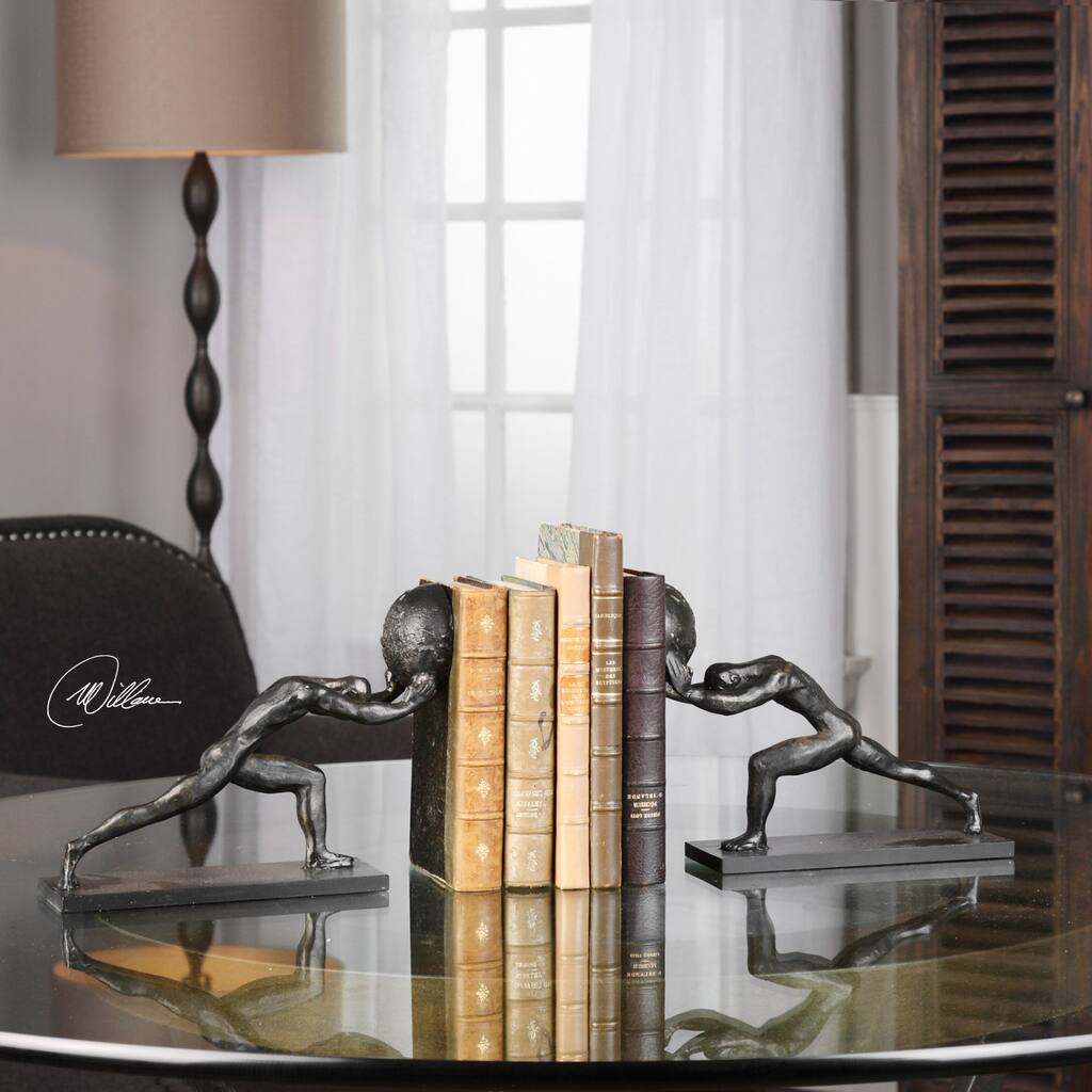 Uttermost Weight Of The World Figurine Bookends - Overstock - 13564974