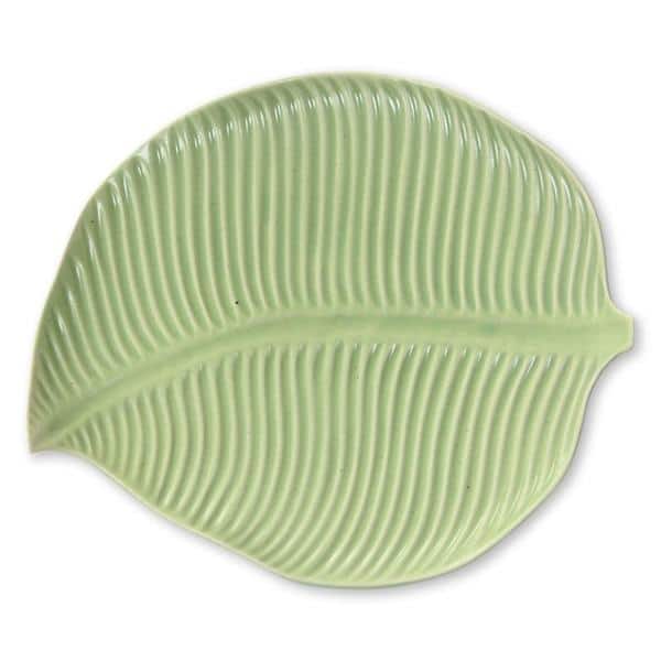 Ceramic Plate, 'Jungle Banana Leaf' (Indonesia) - Bed Bath & Beyond ...