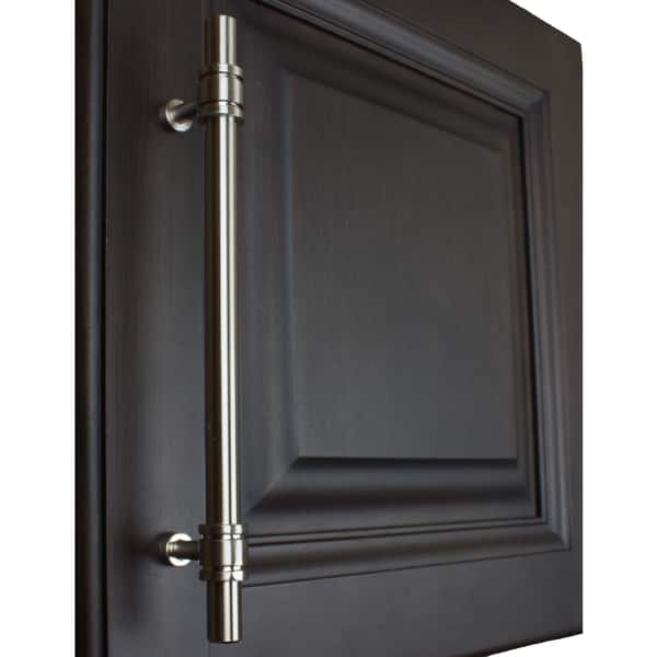 GlideRite 6-5/16 in. CC Satin Nickel Solid Steel Barrel Ring Cabinet ...
