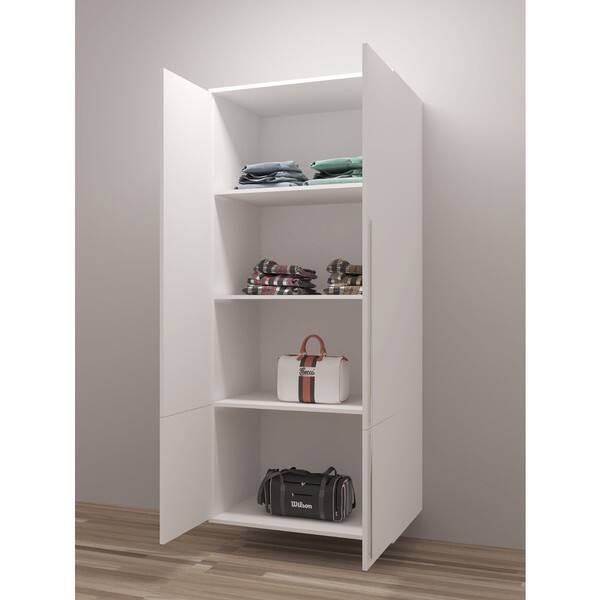 TidySquares Classic White Wood Locker Storage Design 4 - Bed Bath ...