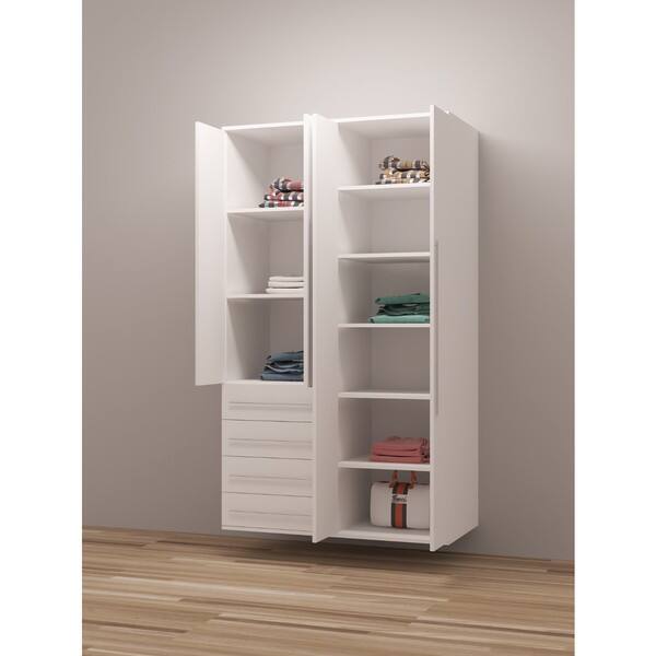 TidySquares Classic White Wood Locker Storage Design 4 - Bed Bath & Beyond - 13626349