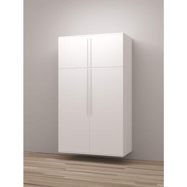 TidySquares Classic White Wood Locker Storage Design 3 - Bed Bath ...