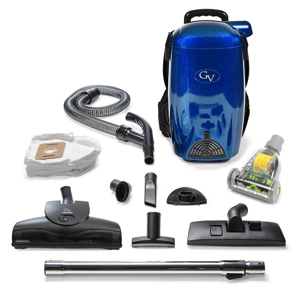 Blue GV 8 Quart HEPA Backpack Vacuum - Overstock - 13681605