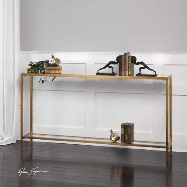 Uttermost Hayley Gold Console Table - Overstock - 13689470
