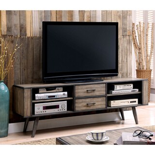 Looc Midcentury Modern Grey 72-inch Wood 4-Shelf TV Console by ...