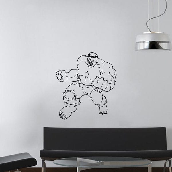 Wall Mural Vinyl Sticker Decal man mighty muscles Sticker Decal Size ...
