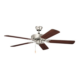 Kichler Lighting Basics Collection 52-inch Brushed Nickel Ceiling Fan ...