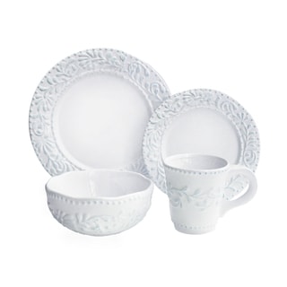 American Atelier Bianca Leaf 16 Piece Dinnerware Set - Bed Bath ...