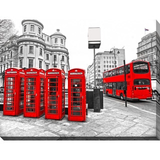 "London Red Bus" Giclee Print Canvas Wall Art - Bed Bath & Beyond ...