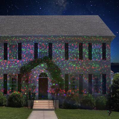 Outdoor Christmas Laser Light Show Red/Green/Blue Light Projectors With ...
