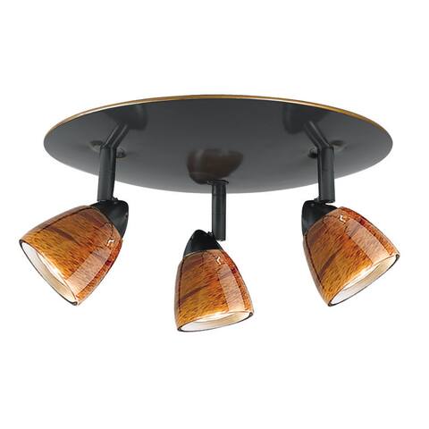 Orbit 3-light Round 120-volt GU-10 Light Fixture with 3 50-watt Bulbs ...