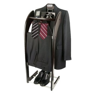 Solid Hardwood Espresso Executive Clothes Valet Stand - Bed Bath ...