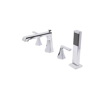ANZZI Shine Series 2-handle Deck-mount Roman Tub Faucet with Handheld ...
