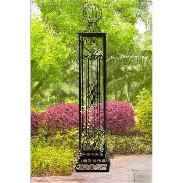 Sunjoy Norton Black Steel Garden Arbor Post - Bed Bath & Beyond - 13778780