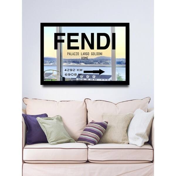 Oliver Gal 'Rome Road Sign' Mirror Art - Black - Bed Bath & Beyond ...