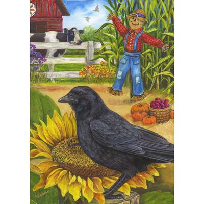 Crow and Sunflower - Overstock - 13840082