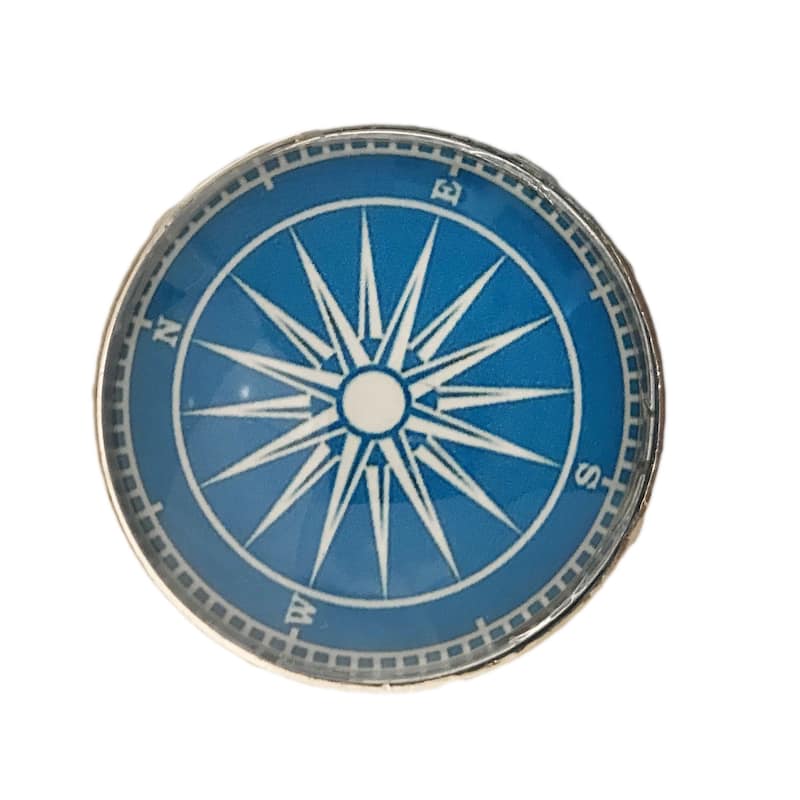 Nautical Compass Glass Knobs, Drawer Pulls - Pack of 6 - Overstock ...