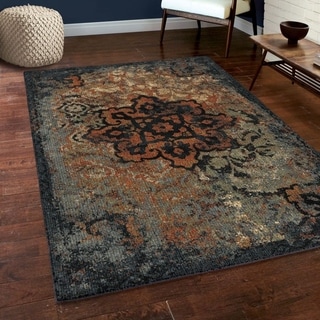 Orian Rugs Carolina Wild Distressed Kirman Blue - Bed Bath & Beyond ...