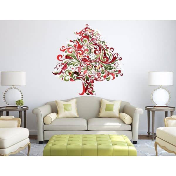 Fir-tree Full Color Decal, Fir-tree Full color sticker,colored Fir-tree ...