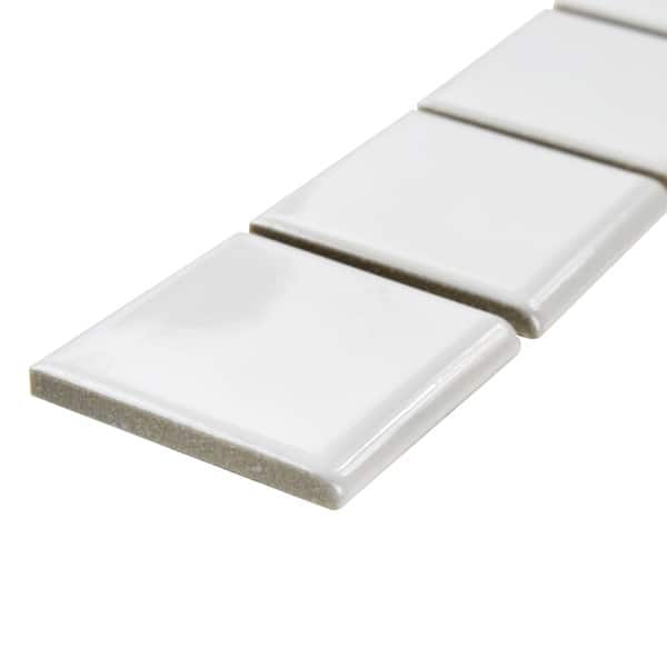 Merola Tile 1.875x11.875-inch Victorian Glossy White Porcelain Bullnose ...