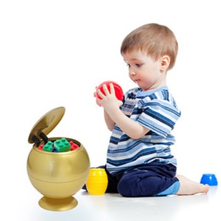 100% Touchless Round Motion Sensor Toy Box in Gold - Bed Bath & Beyond ...