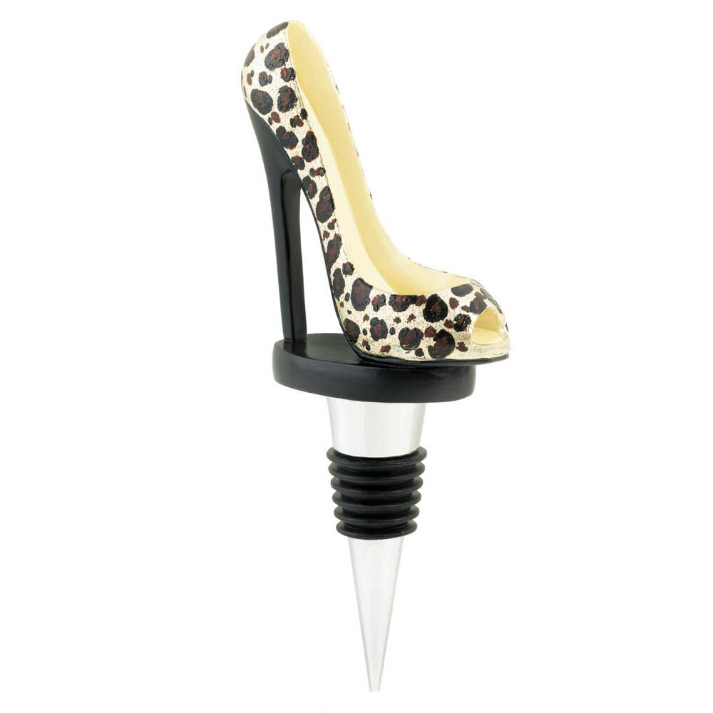 Koehler Leopard Shoe High-Heeled Wine Stopper - Overstock - 13884270