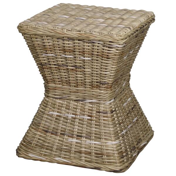 Keoni Square Rattan Accent Stool Table - Bed Bath & Beyond - 13930200