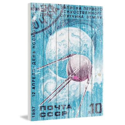 Marmont Hill - 'Orbiting Sputnik' Painting Print on White Wood - Multi ...