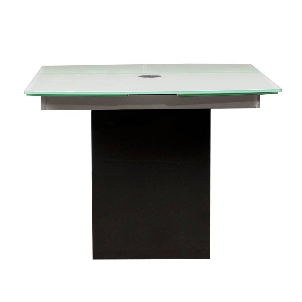 Lazzero Black Granite Glass Extension Dining Table - Overstock - 13982970