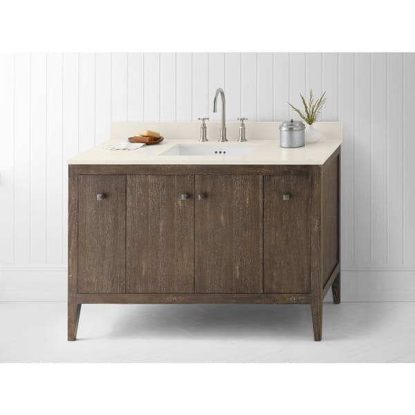 Ronbow Sophie 48-inch Bathroom Vanity Set in Vintage Cafe, Quartz ...