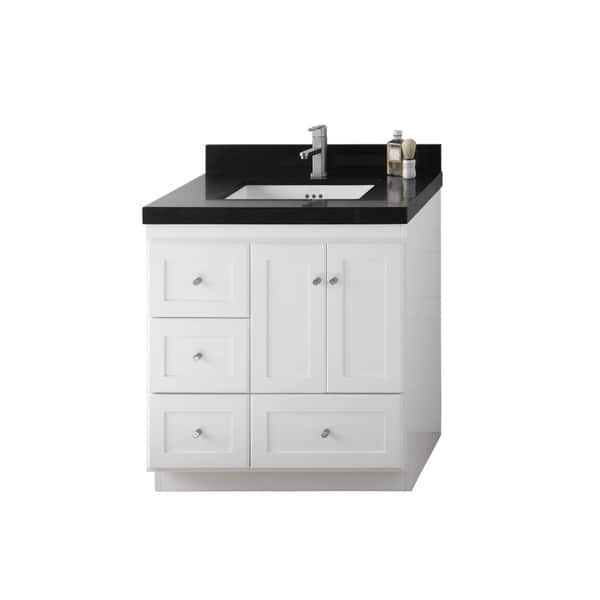 Ronbow Shaker 30-inch Bathroom Vanity Set in White - Bed Bath & Beyond ...