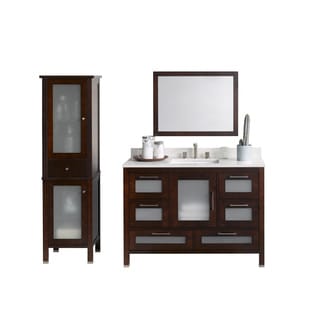 Ronbow Athena 48-inch Bathroom Vanity Set in Dark Cherry with Mirror ...